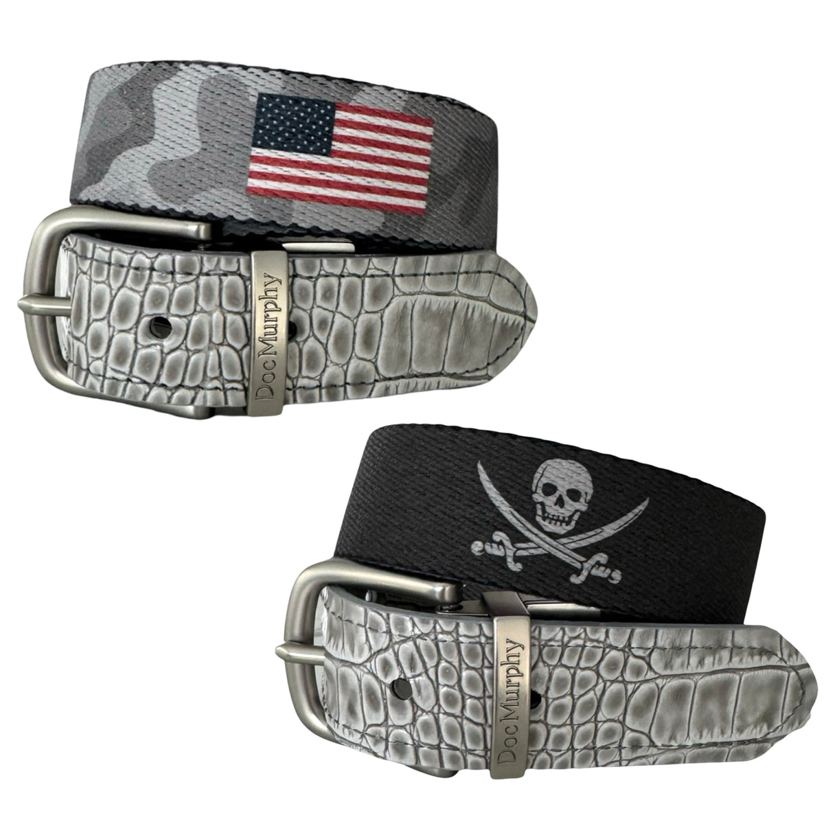 Reversible Gray Camo American Flag and Black Cutlass Jolly Roger – Doc Murphy USA